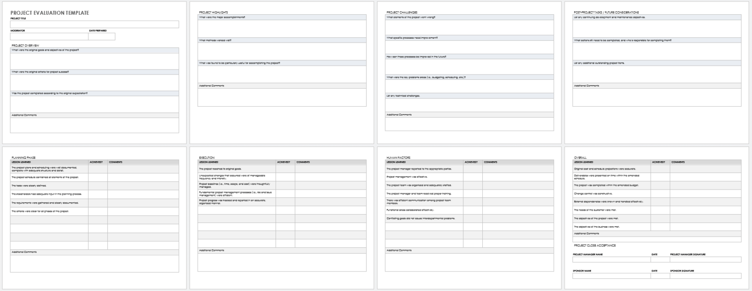 Free Project Evaluation Templates Smartsheet With Project Analysis ...