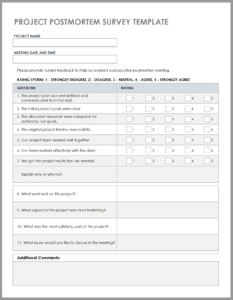 Free Project Post Mortem Templates Smartsheet With Post Event ...