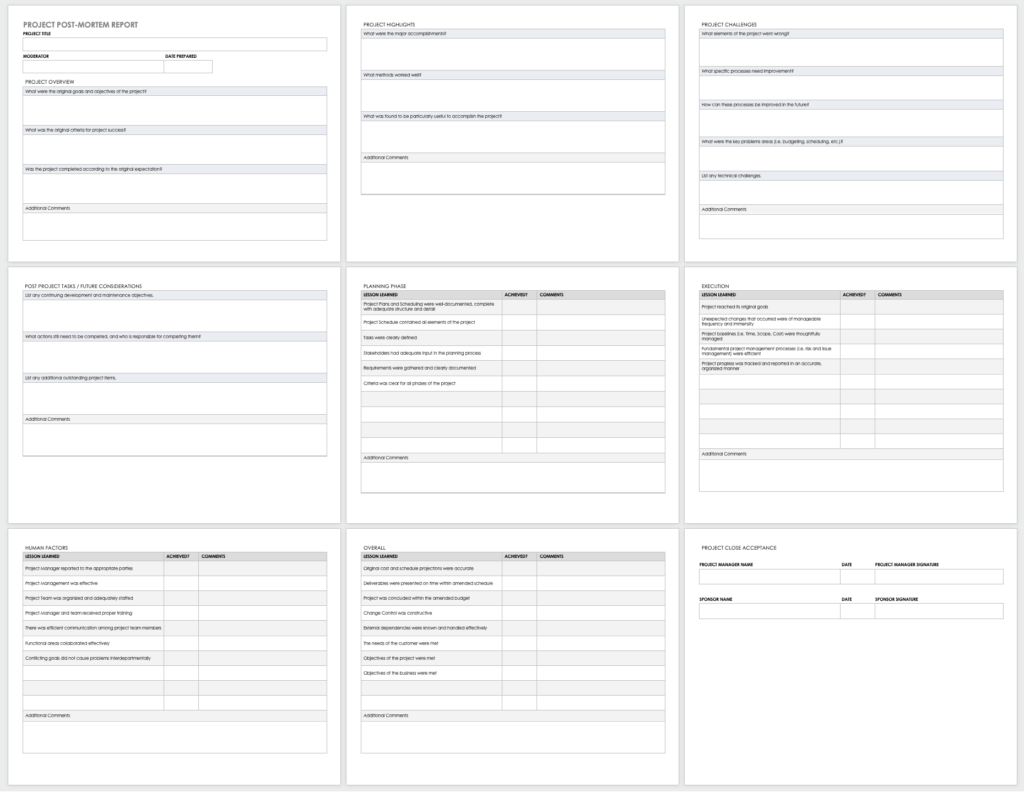 Free Project Report Templates Smartsheet For Post Project Report ...