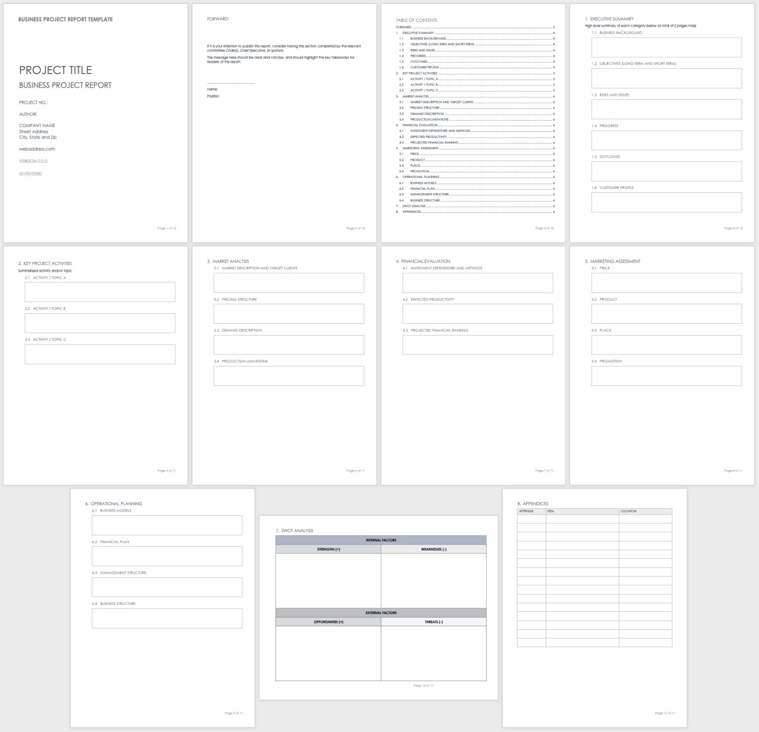 Free Project Report Templates Smartsheet In Project Analysis Report ...
