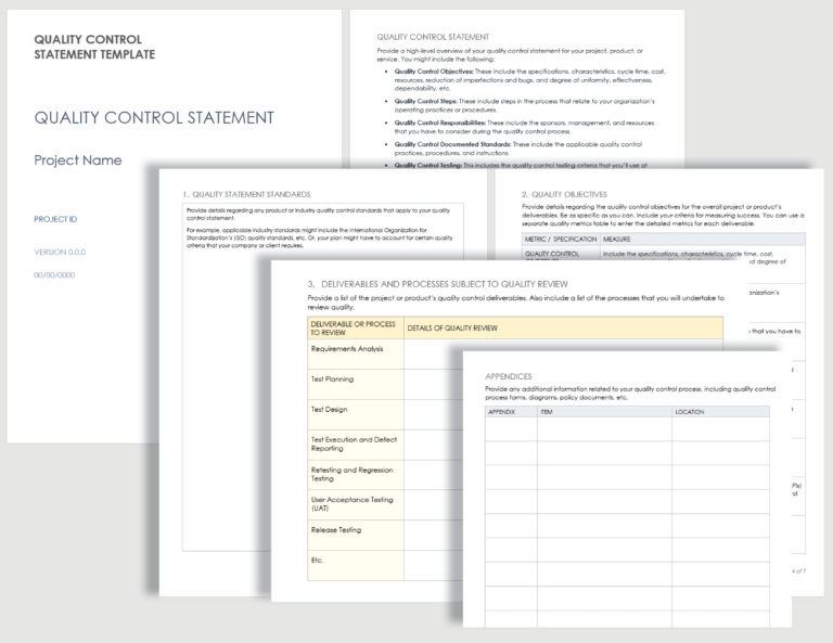 Free Quality Control Templates Smartsheet With Data Quality Assessment ...