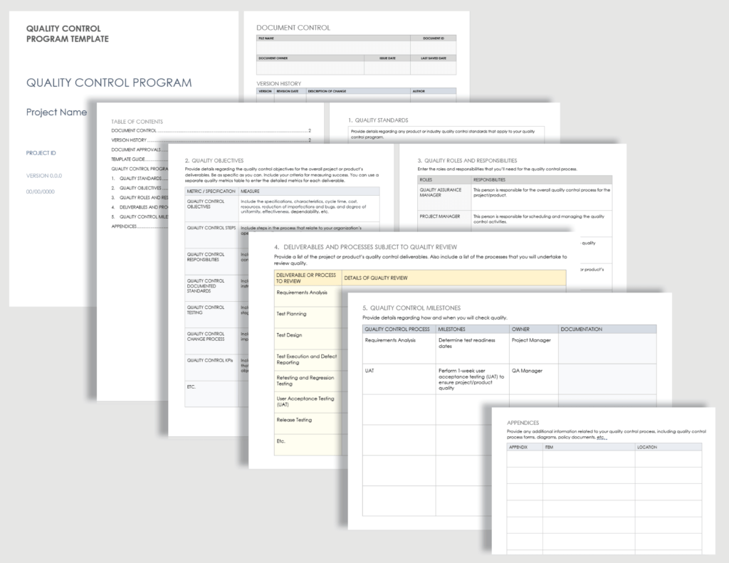 Free Quality Control Templates Smartsheet Within Data Quality ...