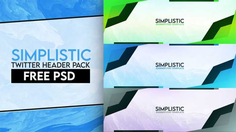 Free Twitter Header Pack Template PSD [10] Simplistic And Minimal ...