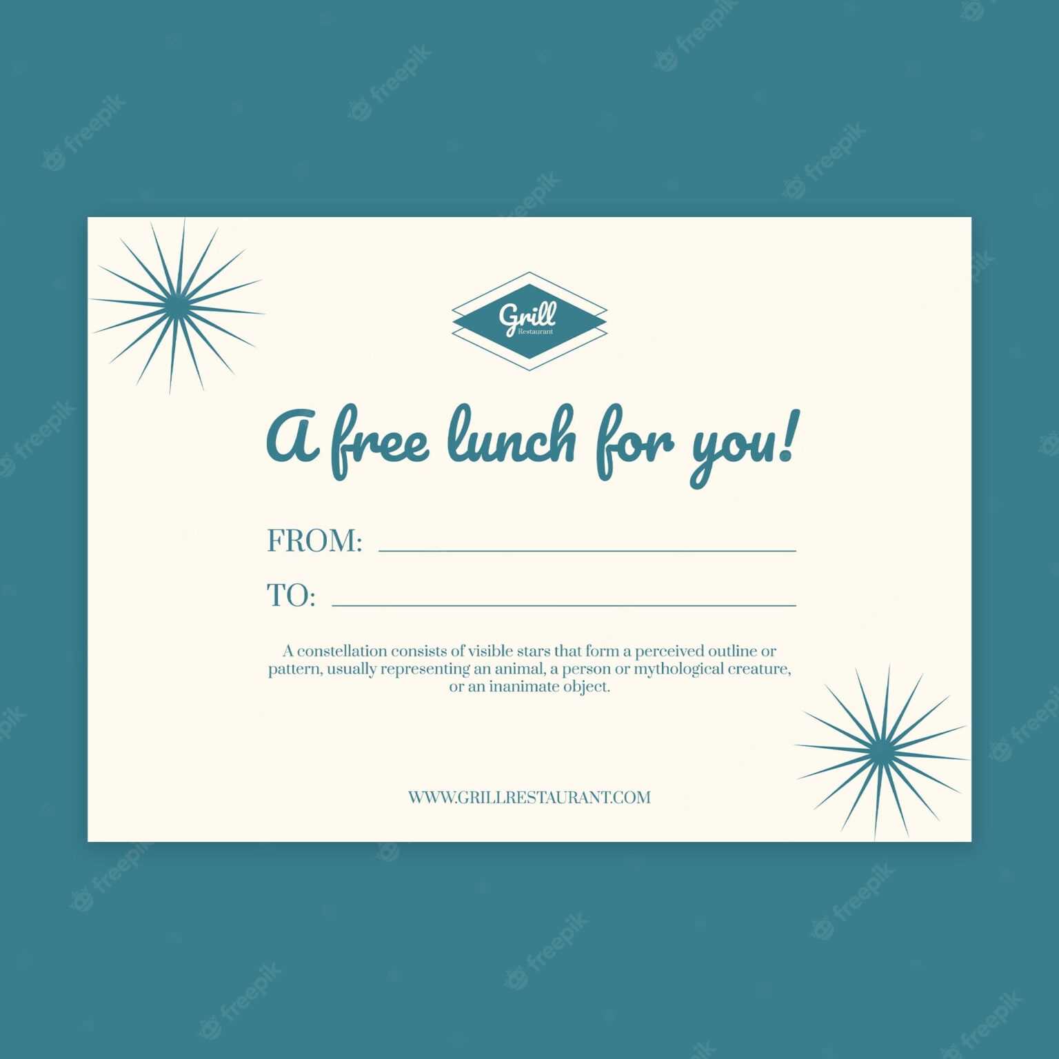 Dinner Certificate Template Free - Rebeccachulew.com