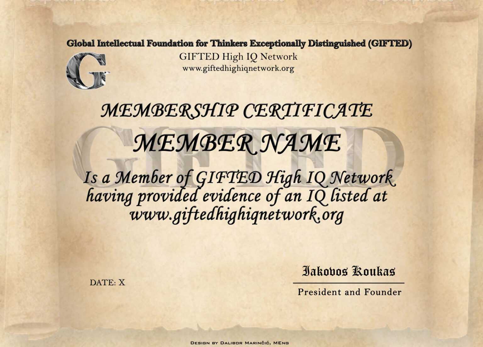 GIFTED High IQ Network – GUIDELINES With Regard To Iq Certificate ...