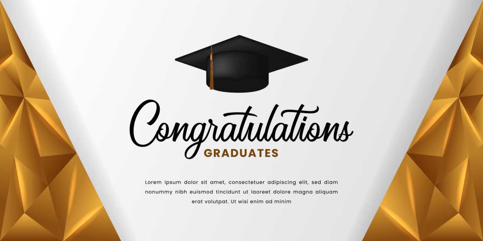 Happy Graduation Congratulation With 10d Graduation Cap And Golden ...