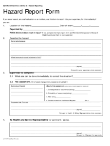 Hazard Report Form: Fill Out & Sign Online DocHub Inside Hazard ...