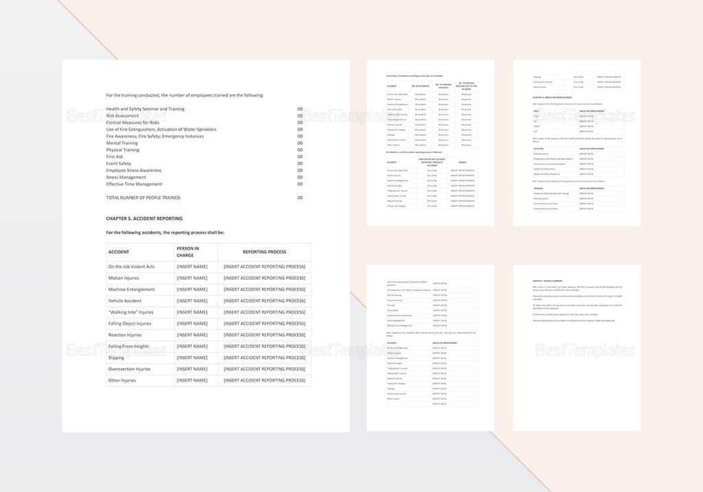 Health And Safety Annual Report Template In Word, Apple Pages Inside Annual Health And Safety ...