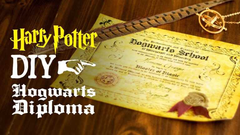 Hogwarts Diploma – Harry Potter DIY For Harry Potter Certificate ...