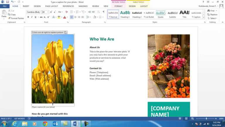 How To Create A Brochure Using MS Word 10 Within Word 2013 Brochure ...