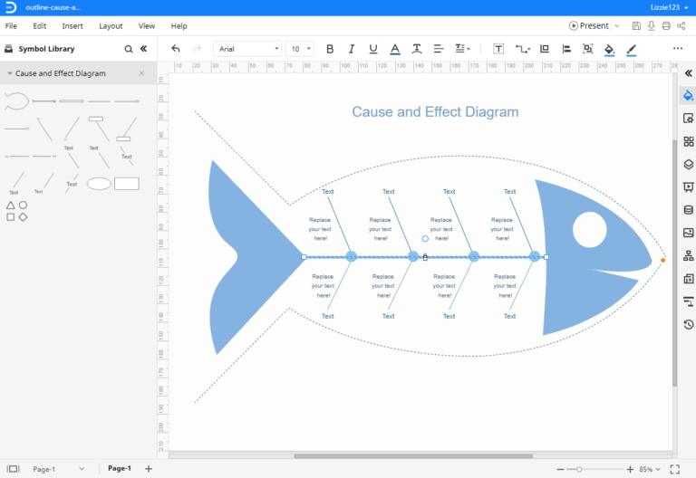 How To Create A Fishbone Diagram In Word EdrawMax Online Within Blank ...