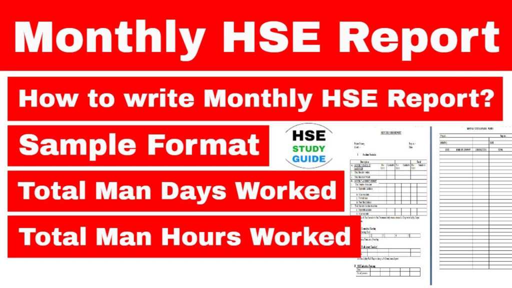 How To Write Monthly HSE Report Monthly Safety Report In Hindi HSE STUDY GUIDE For Hse Report ...