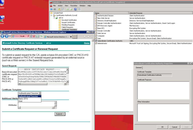I Need To Generate Subordinate Certificate Authority But I Unable For ...