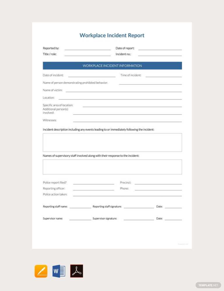 Incident Report Templates – Format, Free, Download Template ... Incident Report Templates – Format, Free, Download Template ...