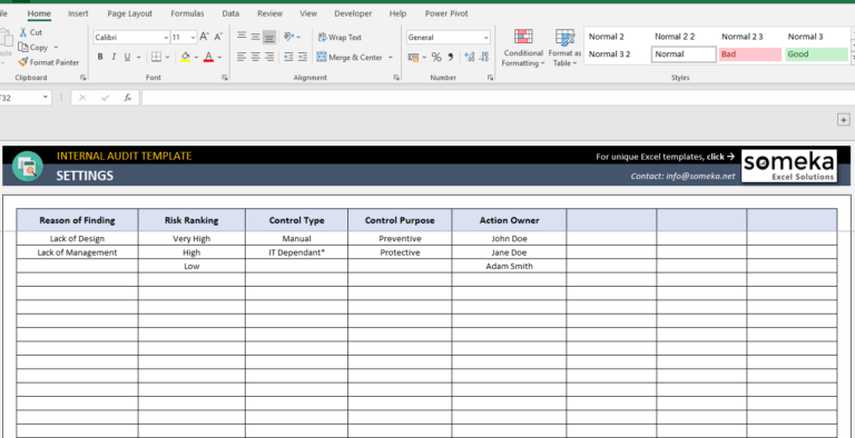 Internal Audit Excel Template Audit Checklist, Report Format Tool In Data Center Audit Report ...
