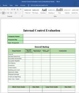 Internal Control Audit Report Templates For Auditors – By Vitalics With ...