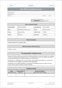 ITIL Incident Report Template With Itil Incident Report Form Template ...