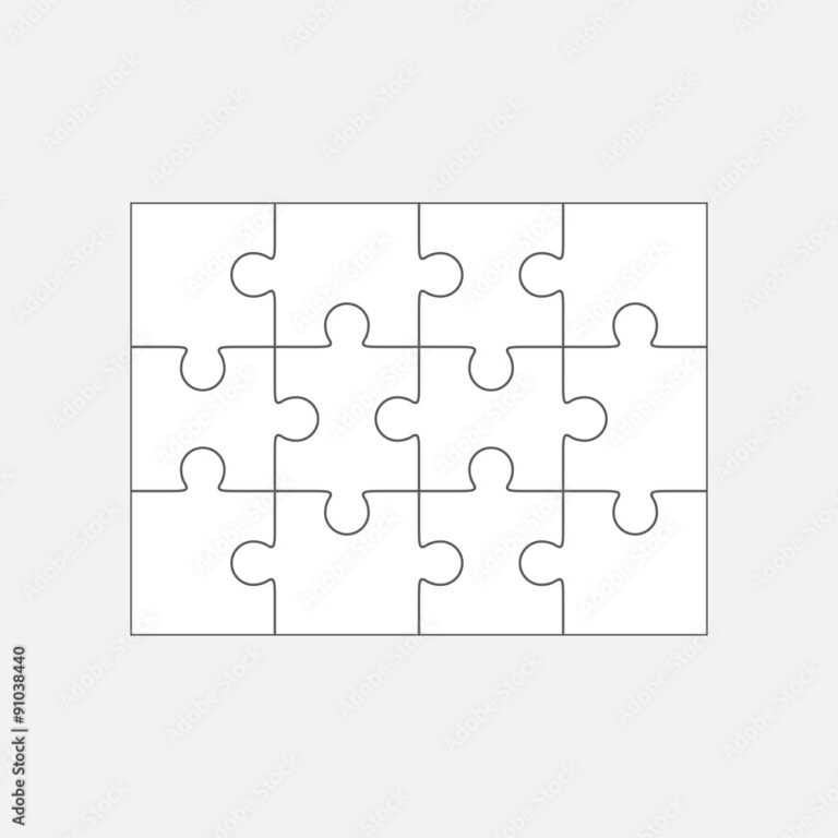 Blank Jigsaw Piece Template - Rebeccachulew.com