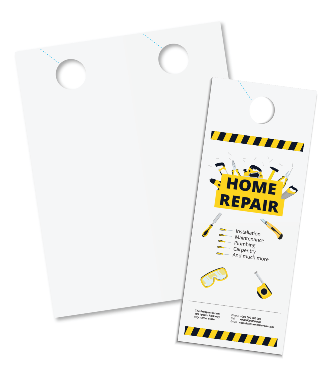 Jumbo Door Hanger, 10 Hangers/Sheet DHJ 10 Blanks/USA Inside Blanks Usa ...