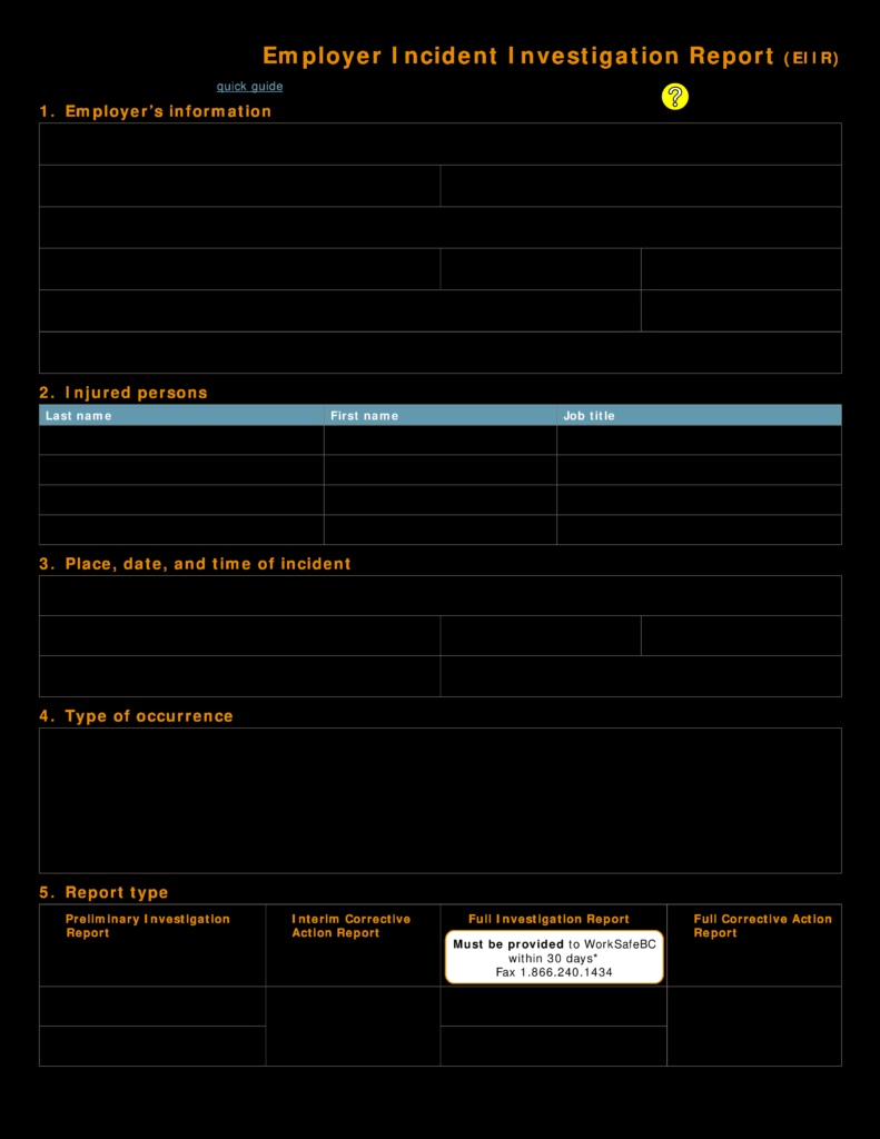 Kostenloses Employee Investigation Report With Hr Investigation Report ...