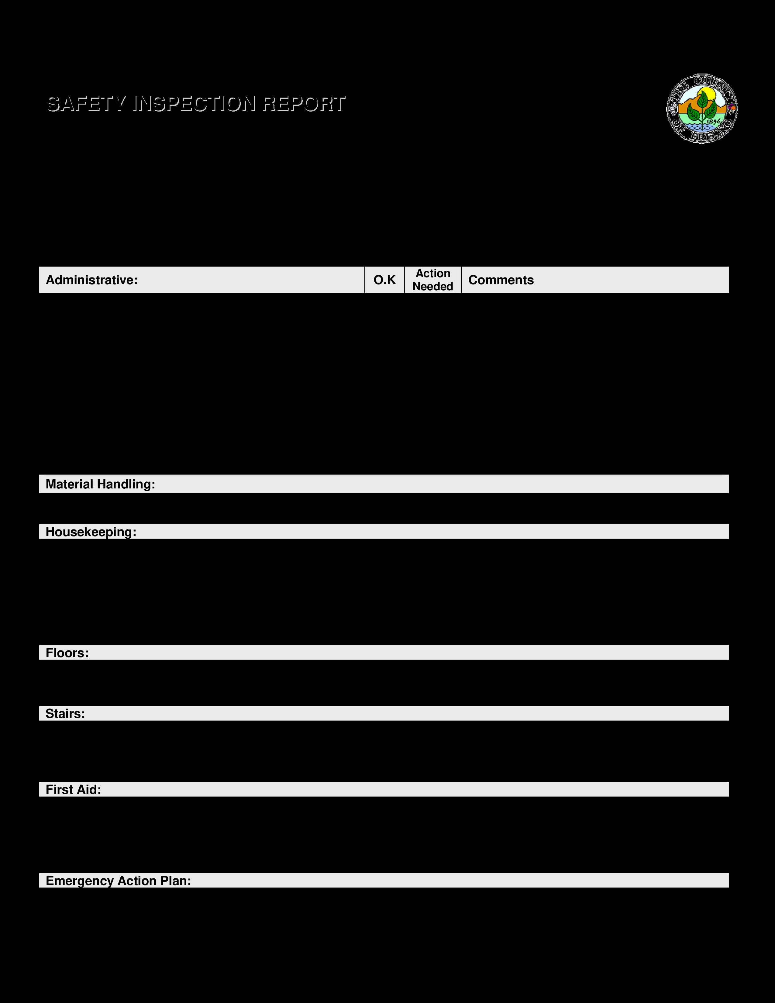 Monthly Health And Safety Report Template - Rebeccachulew.com