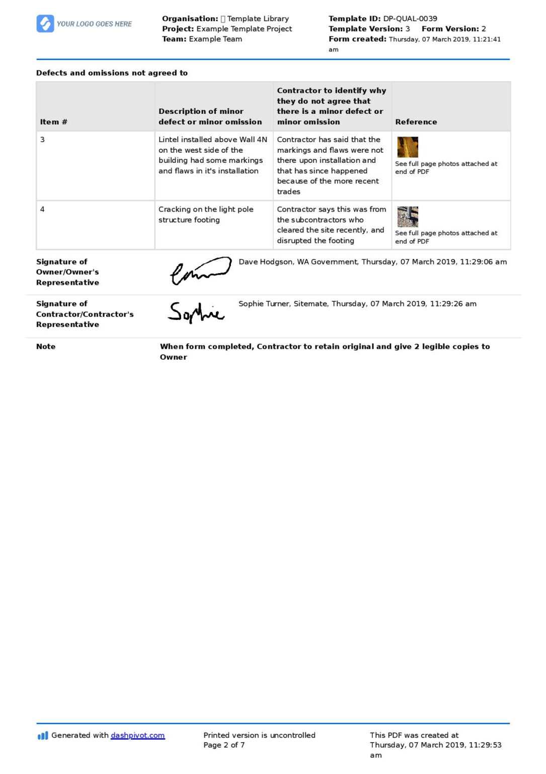 Letter To Contractor For Defective Work: Sample Letter And Template In ...