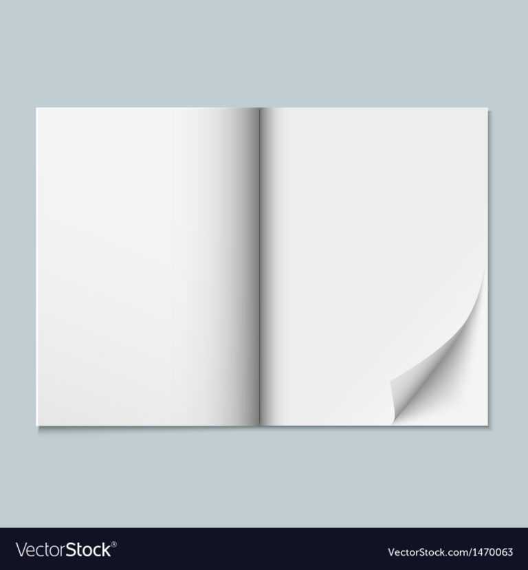 Magazine Template With Blank Pages Royalty Free Vector Image Regarding ...
