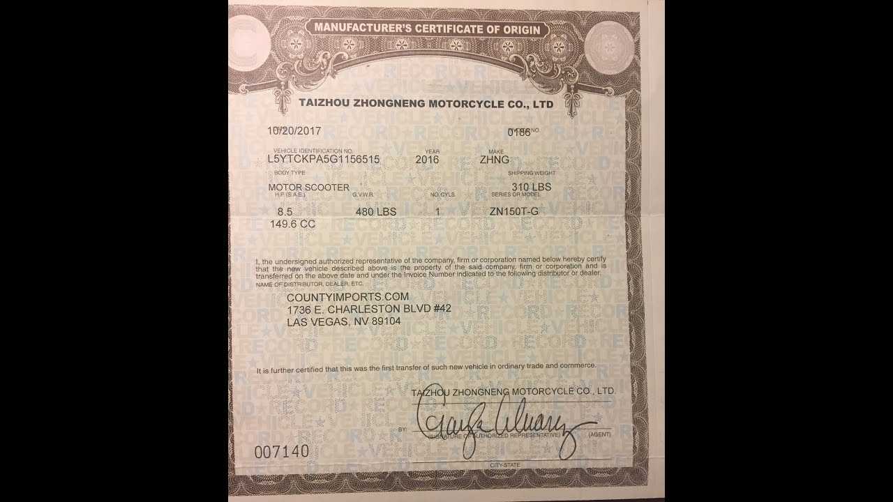 Manufacture Certificate Of Origin, MCO/MSO For Certificate Of Origin ...