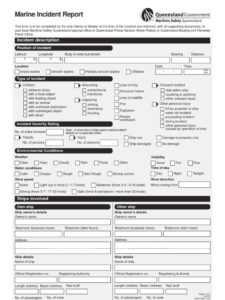 Marine Incident Report Form PDF Ships Boats Throughout Incident Report ...