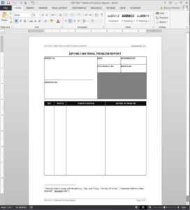 Software Problem Report Template - Rebeccachulew.com