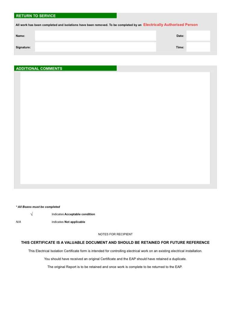 Minor Electrical Installation Works Certificate – Notability Gallery ...