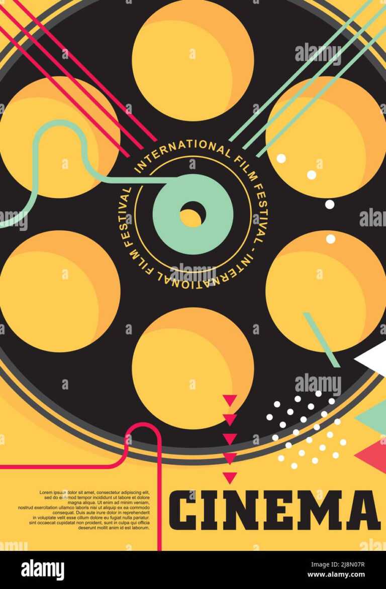 Movie Or Film Festival Poster Design Template With Film Reel On Within ...