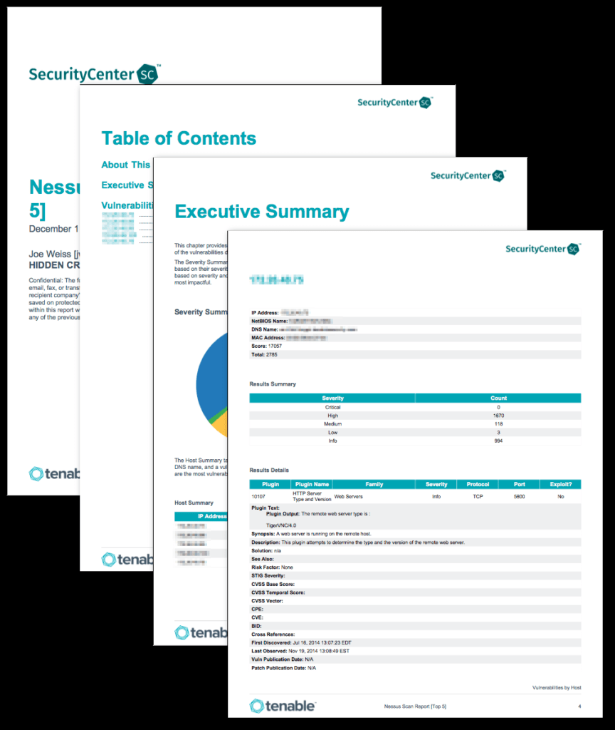 Nessus Scan Report (Top 10) – SC Report Template Tenable® For Nessus ...
