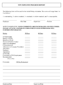 New Employee Progress Report Template Download Printable PDF Within ...