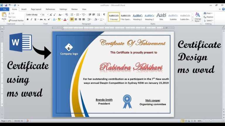 New Model Certificate Design Using Ms Word Make Certificate Design Ms Word Microsoft Office 10 ...