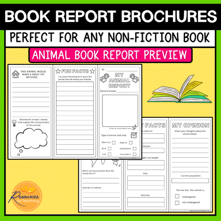 Nonfiction Book Report Template - Rebeccachulew.com