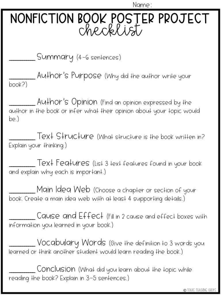 Nonfiction Book Report Template - Rebeccachulew.com