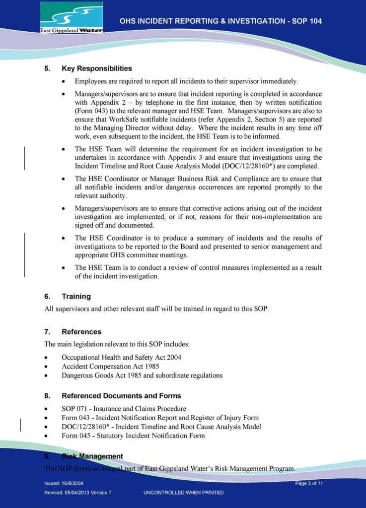 Ohs Incident Report Template Free - Rebeccachulew.com