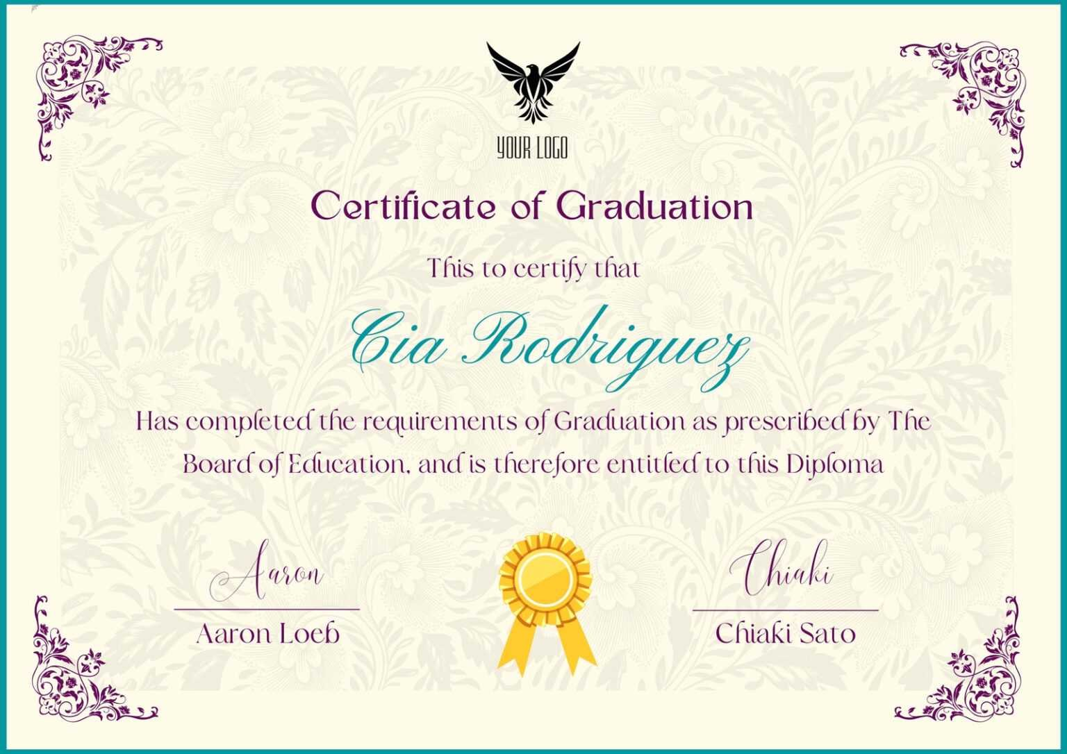 Page 10 – Free Custom Printable Diploma Certificate Templates Canva ...