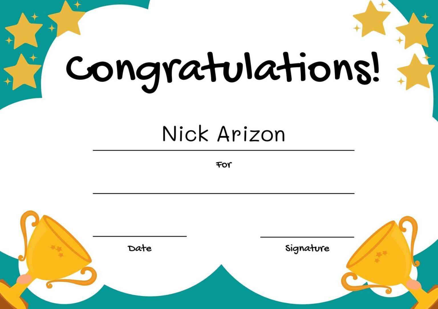 Page 10 – Free, Printable, And Customizable Award Certificate For Star ...