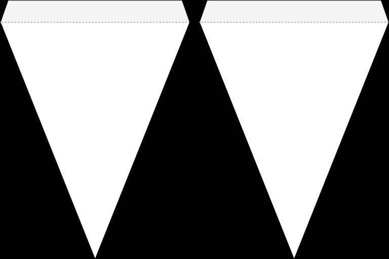 Pennant Banner Template – Triangle Flag Banner Template For Triangle ...