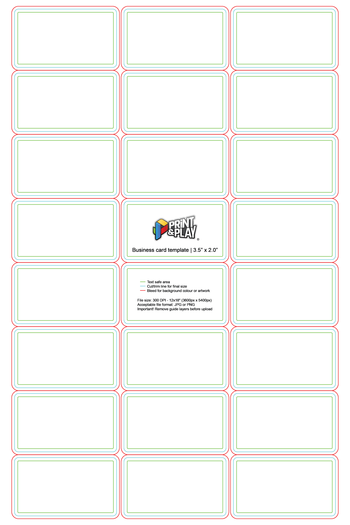 Playing Cards : Formatting & Templates – Print & Play Inside Blank ...