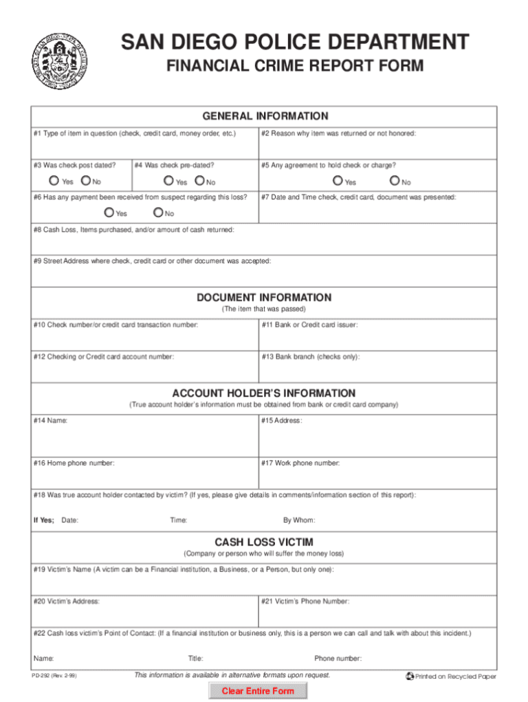 Police Report Template – Fill Online, Printable, Fillable, Blank With ...