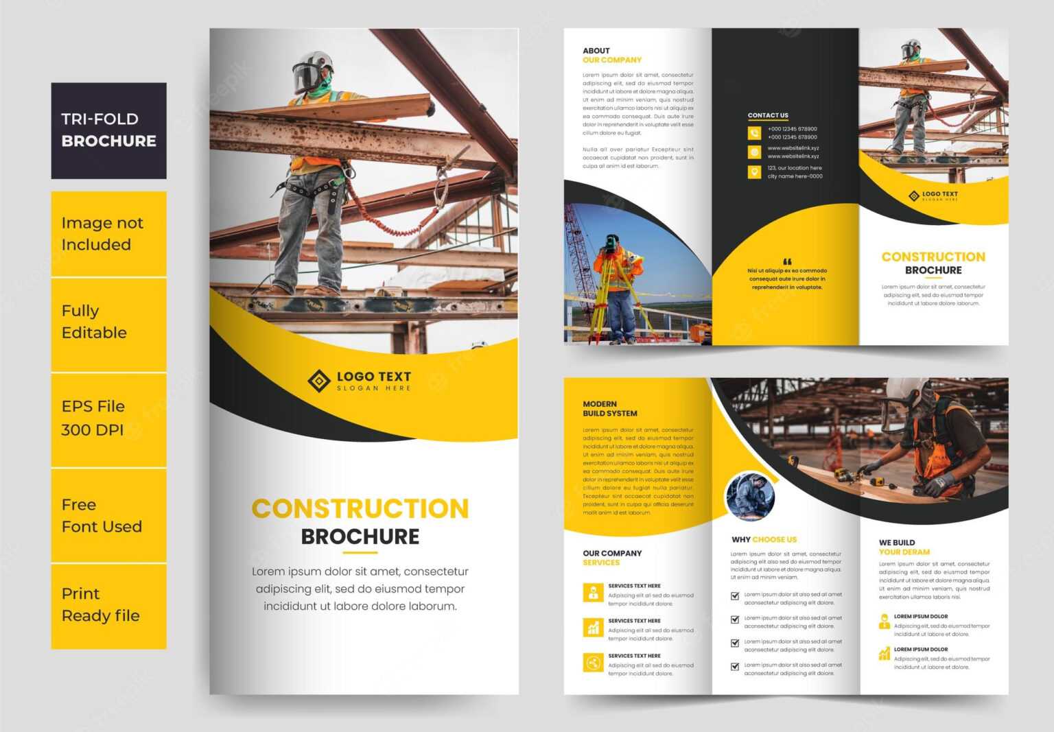 Premium Vector Construction And Renovation Creative Trifold Regarding ...