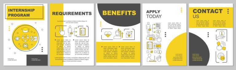 Premium Vector Internship Program Brochure Template Layout Throughout ...