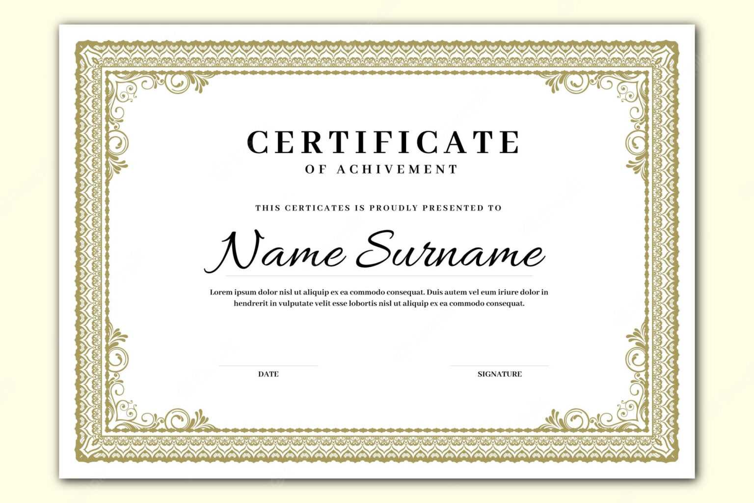 Certificate Border Design Templates - Rebeccachulew.com