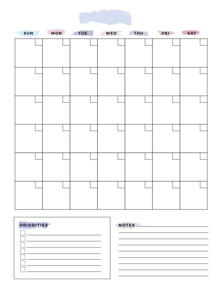 Printable Blank Calendar Templates – World Of Printables Inside Blank ...
