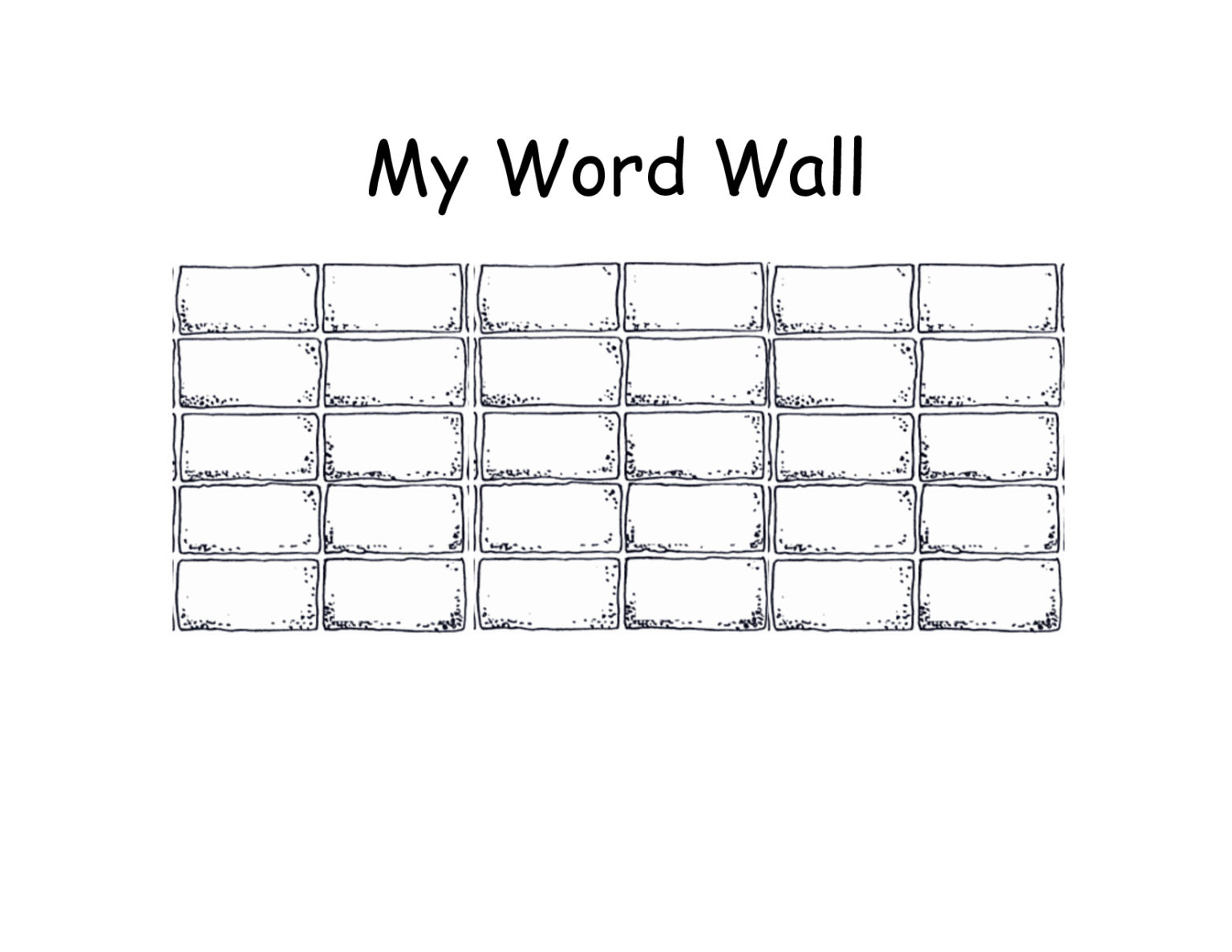 Printable Blank Word Wall Templates Inside Blank Word Wall Template ...