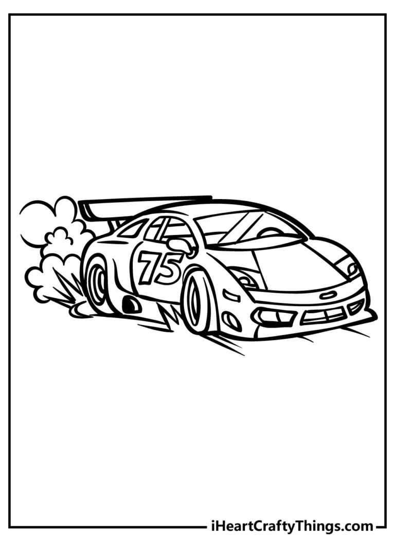 Printable Race Car Coloring Pages (Updated 10) For Blank Race Car ...