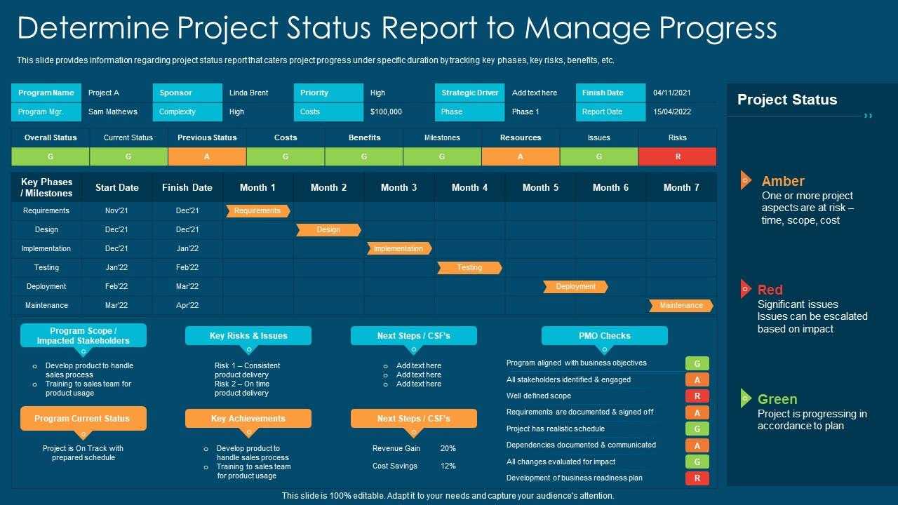 Weekly Progress Report Template Project Management - Rebeccachulew.com